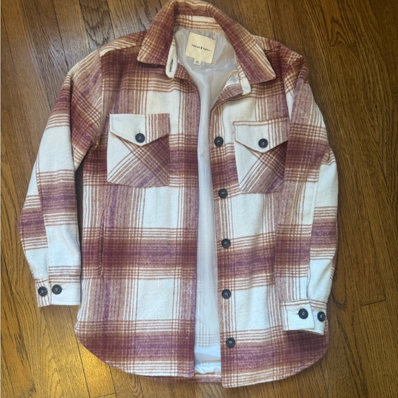 Thread & Supply | Jackets & Coats | Thread Supply Maroon And Cream ...
